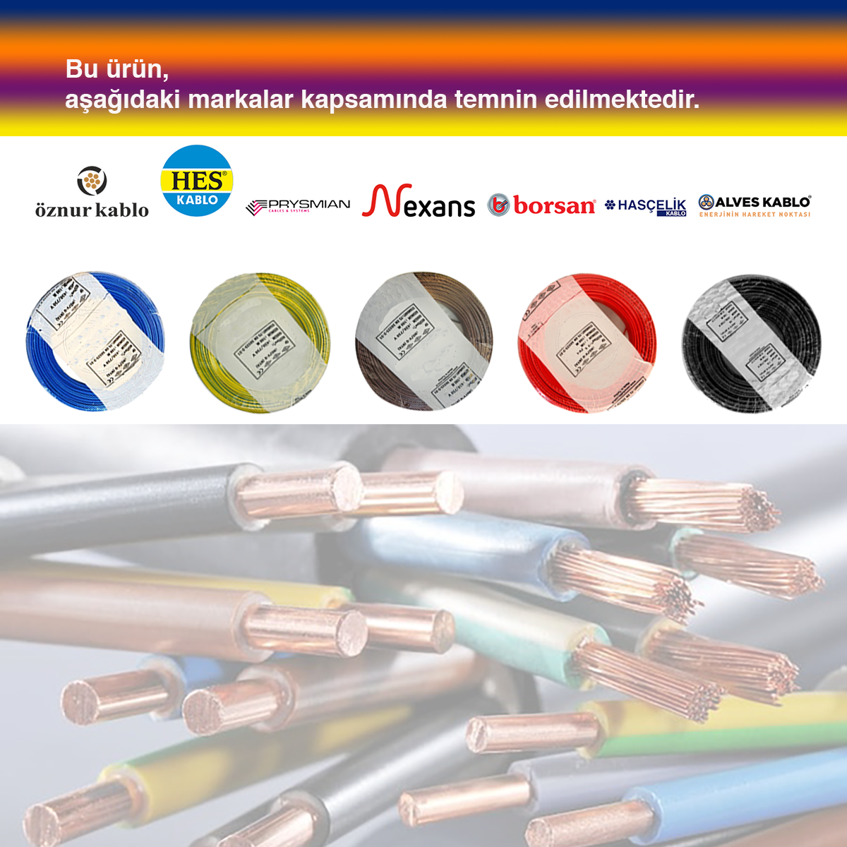 2.5mm² NYAF (H05V-K) Kablo (100'lük)_ ACDJKQY5 Siyah - - PVC İzoleli Kablolar